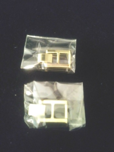 14KT GOLD CLAD FOLD OVER BRACELET NECKLACE WATCH EXTENDERS 1 IN LONG 1/ ...