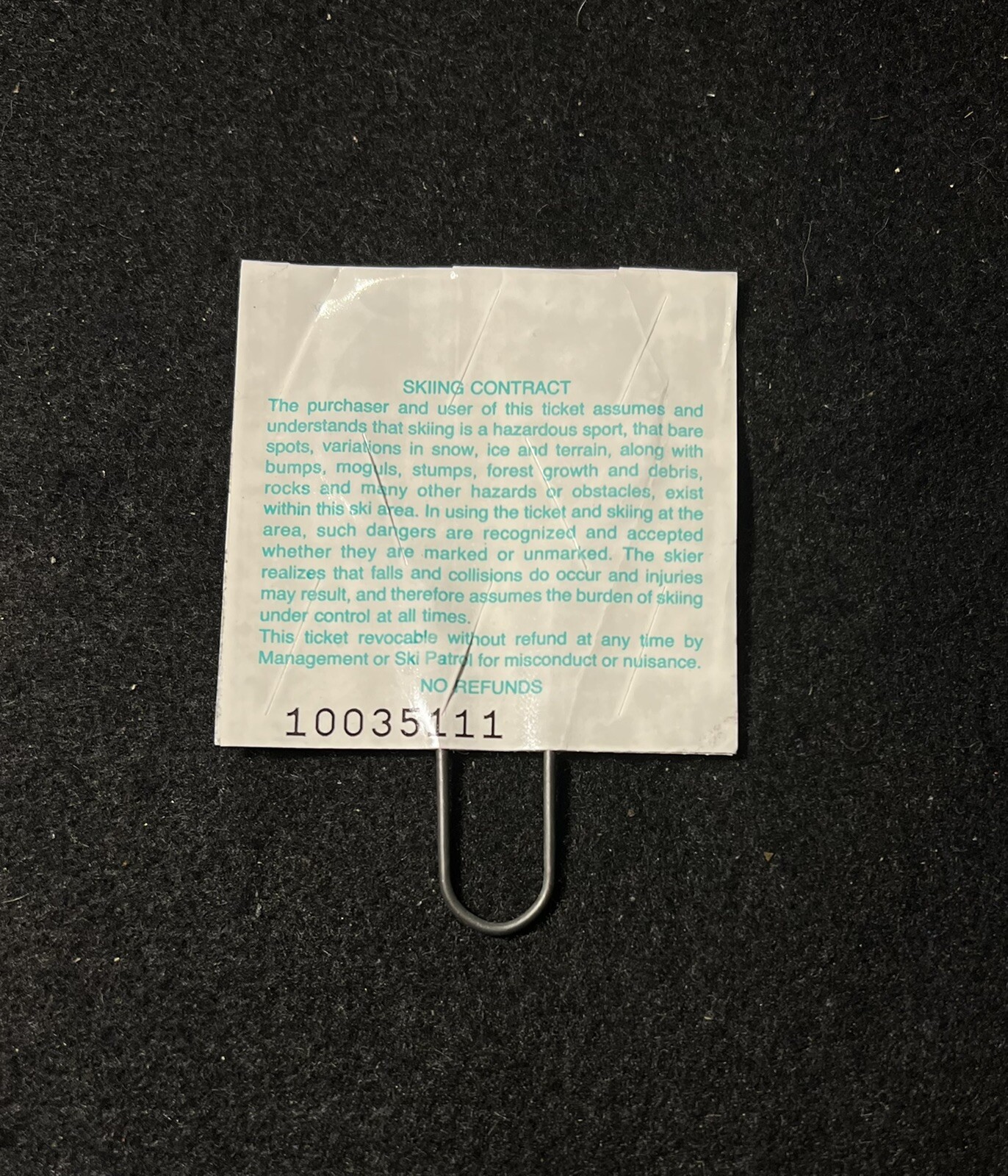 WISP 1989 Ski Lift Ticket Wicket MARYLAND Skiing Resort Travel Souvenir ...