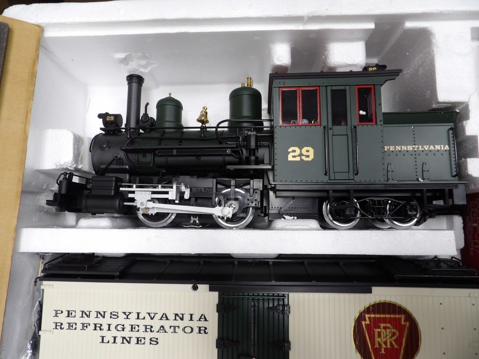LGB 72120 G Scale Pennsylvania PRR Forney Set: Steam Loco & 2 Cars NEW ...