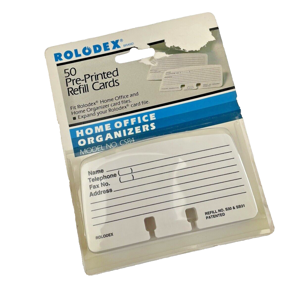 Rolodex Refill Cards 50 Cards 2 1/4" x 4" Lined Model CS84 / | eBay