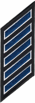 Police 5 Stripe 25 Year Service Stripes Insignia Left Arm Embroidered ...