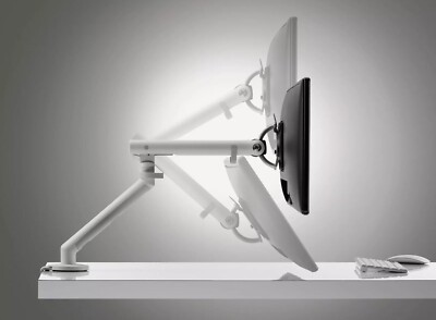 CBS Flo Dynamic Monitor Arm White With Vesa Plate Only × NO DESK CLAMP ...