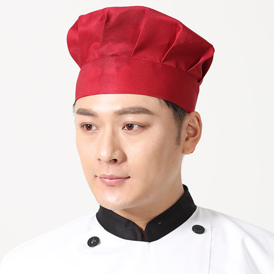 Kitchen Headwear Cooking Cap Pleated Design Chef Hat for Hotel ...