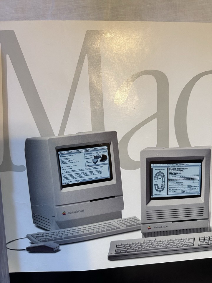 EXTREMELY RARE Vintage Early 1990s MACINTOSH Apple LARGE Poster 7 ...