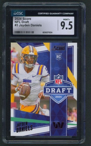 2024 Score NFL Draft #3 Jayden Daniels RC CGC 9.5 - 6026371025 Wash ...