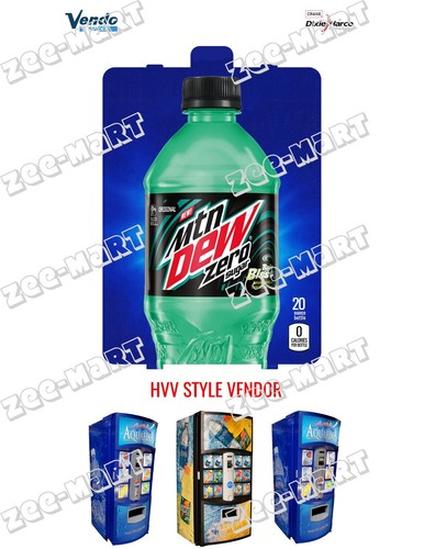 (20) Dixie Narco 501e & 276 HVV Vending Machine Labels - Mountain Dew ...