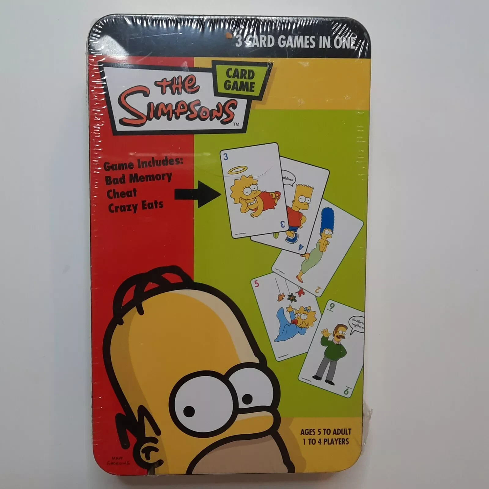 Collectible Simpsons Card Game 3 Card Games in 1 Tin 31983 RoseArt 2005 ...