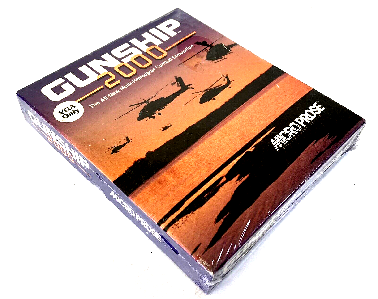 Vintage 1991, MicroProse-Gunship 2000,PC Computer Game,Multi-Helicoper ...