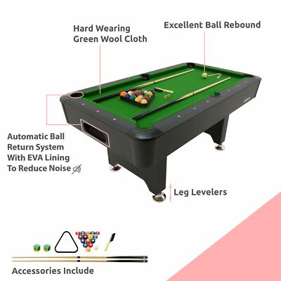 Viavito PT200 6ft Automatic Ball Return System Pool Table with ...