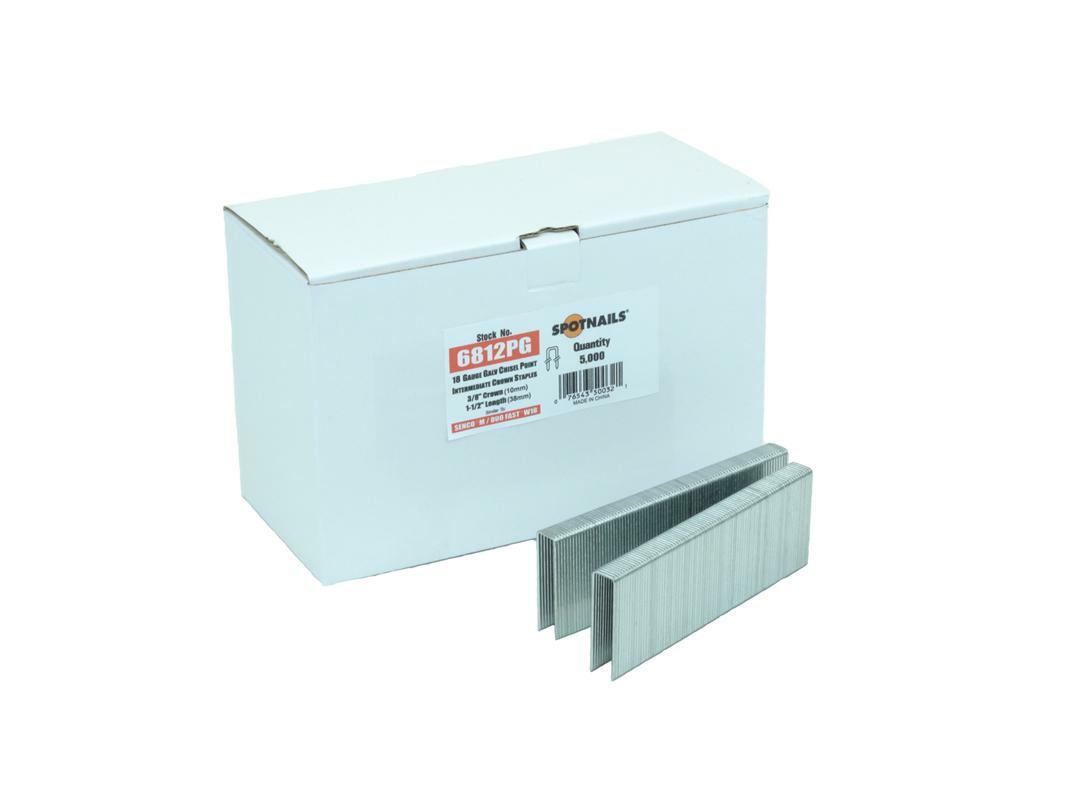 SpotNails 6806PG-50M 3/4-Inch Galv Chisel 18 Ga 3/8-Inch Medium Crown ...