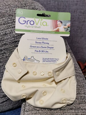 New GroVia Reusable Hybrid Baby Cloth Diaper Snap Shell One Size ...