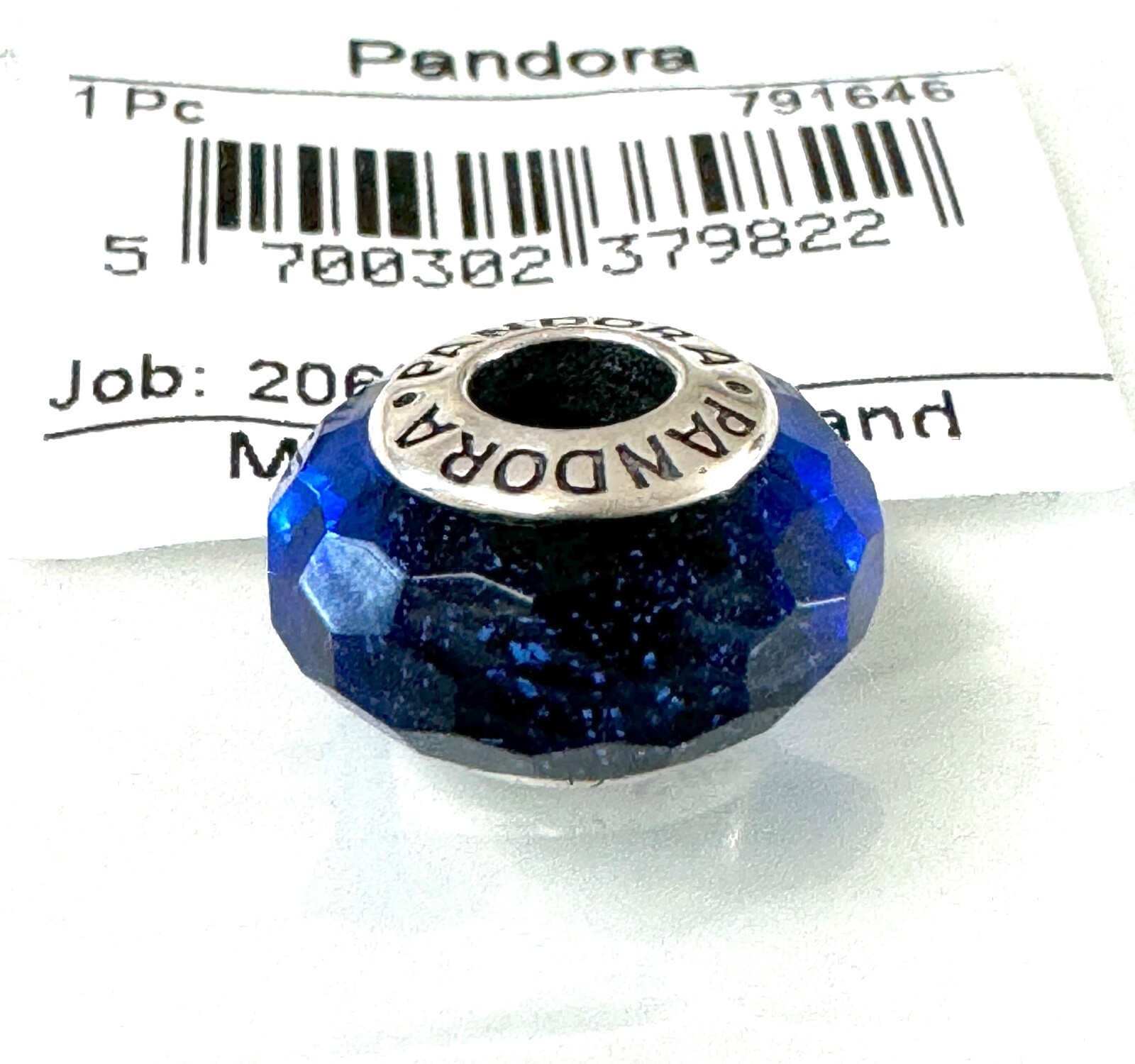 NEW With TAGS Pandora FASCINATING BLUE IRIDESCENCE Murano Charm 791646 ...