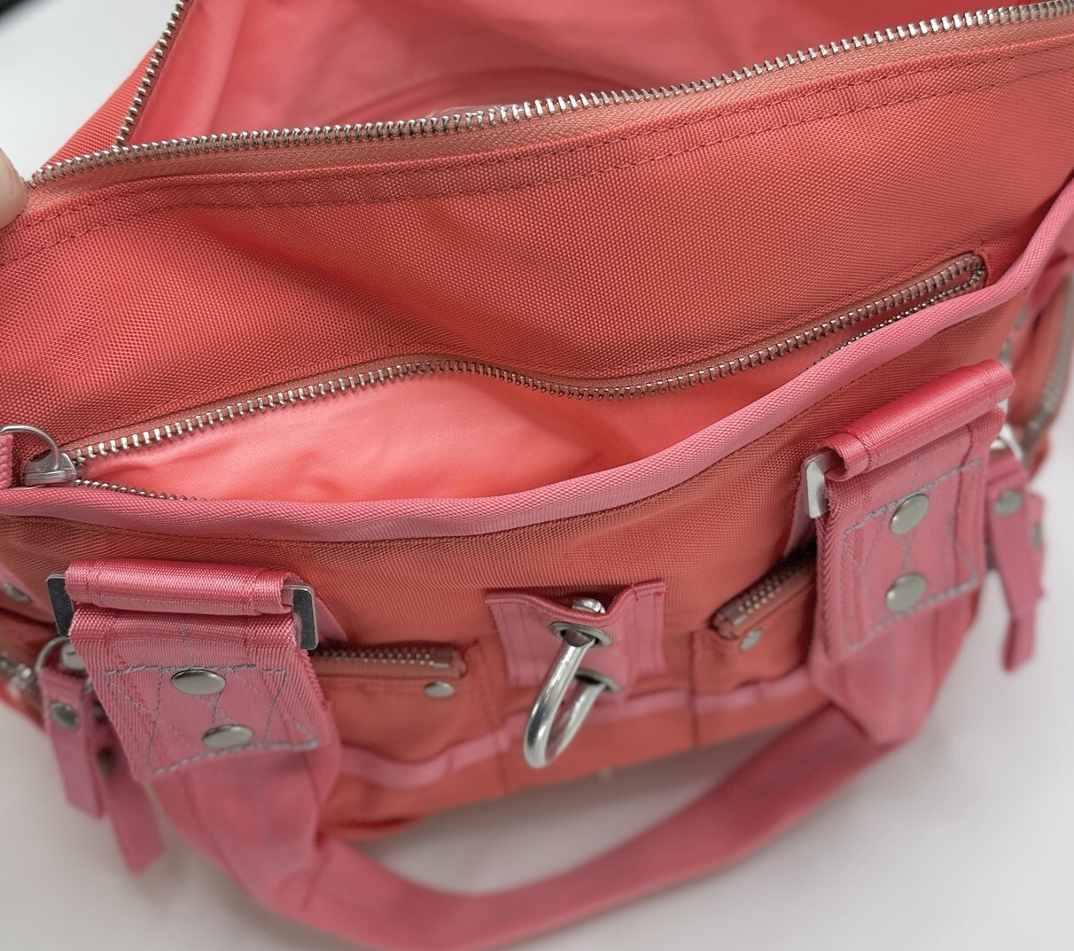 GGL George Gina Lucy Pink Multi Pocket Cargo Handbag, Missing Belt Clip ...