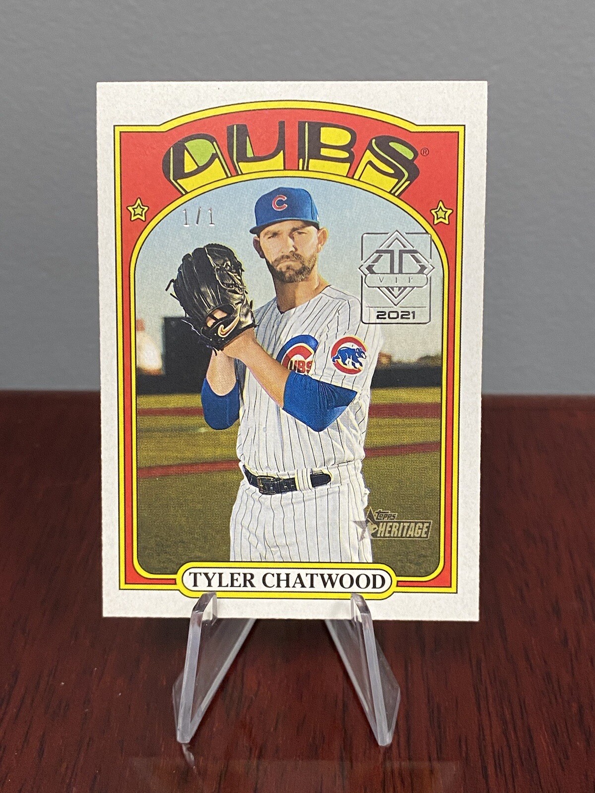 2021 Topps Transcendent Collection VIP Tyler Chatwood 1/1 Chicago Cubs ...