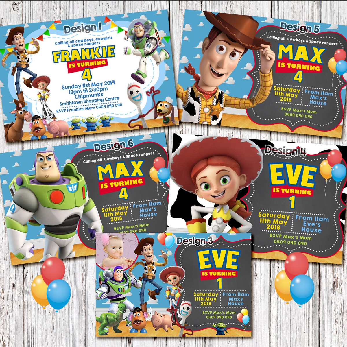 Handmade Toy Story Invitations Buzz Lightyear / TOY STORY Inspired