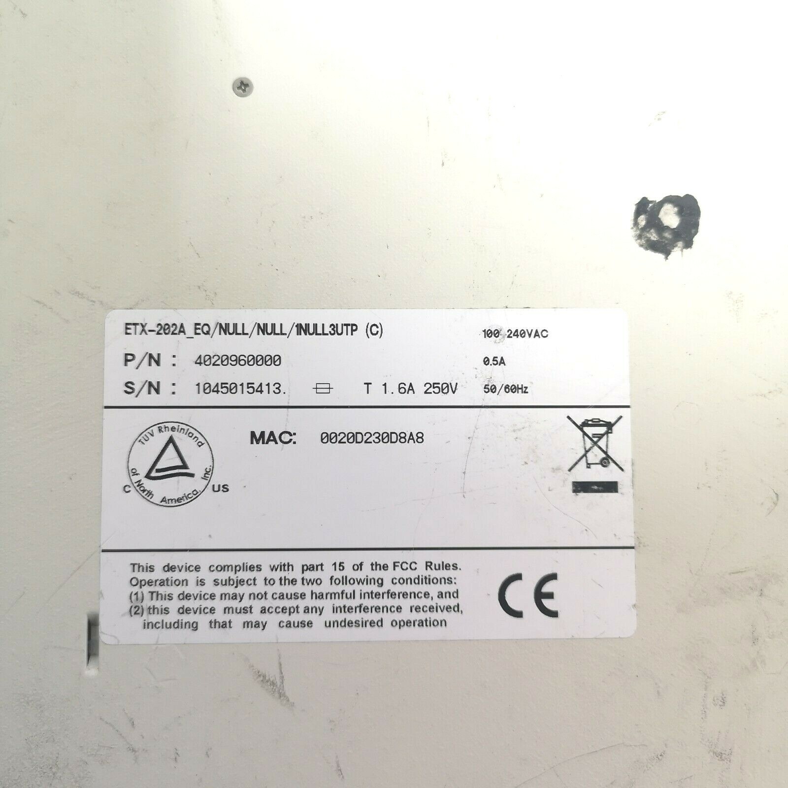 RAD Etx-202a Ether Access Carrier Ethernet Demarcation Device for sale ...