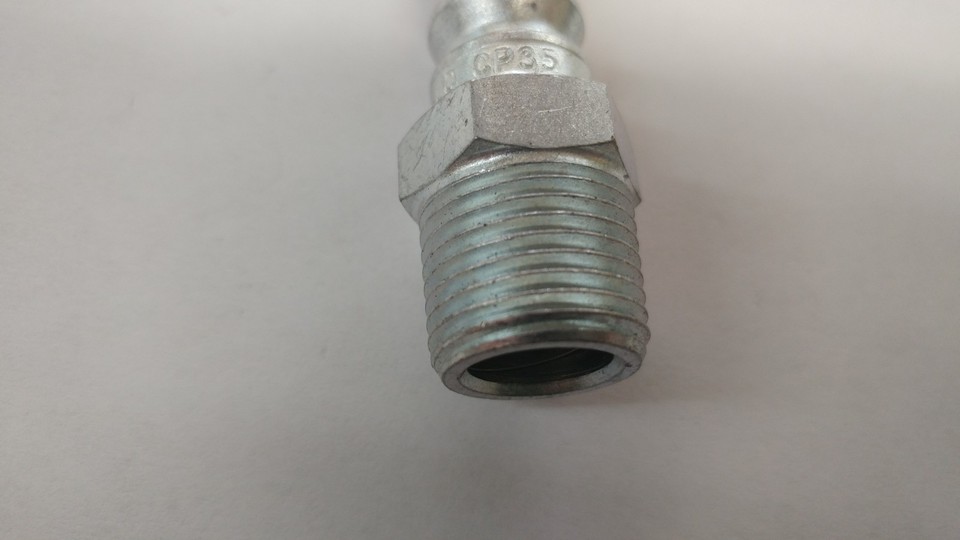 Amflo CP35, 3/8" Steel Plated Coupler Plug, Aro Series, 3/8" Body, 3/8 ...