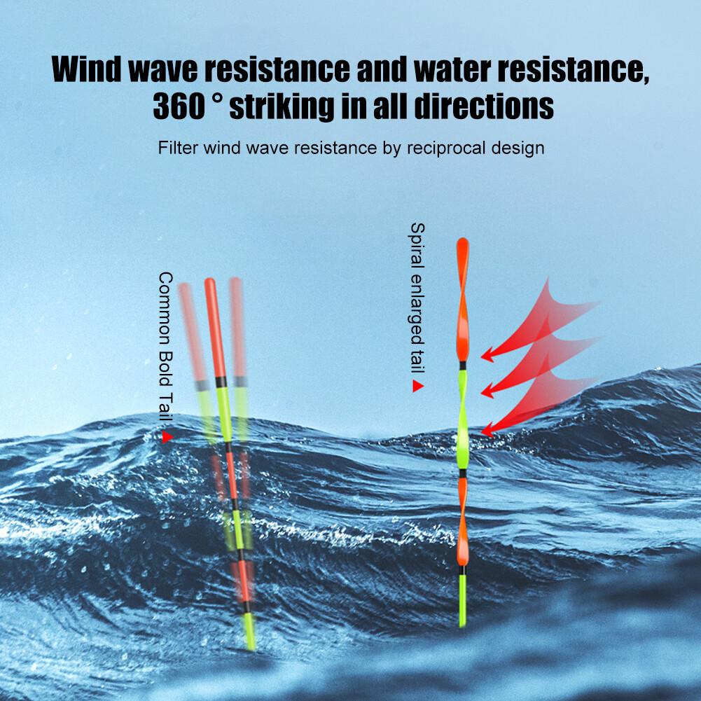 1.58-2.15g Spiral Tail Buoy High Sensitive Fishing Striking Floats (V4 ...