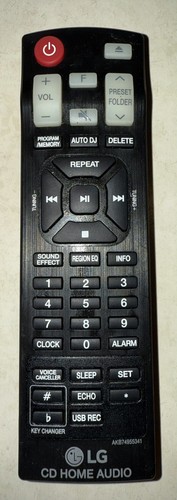 OEM LG CD Home Audio Sound System Remote Control AKB74955341 Black ...