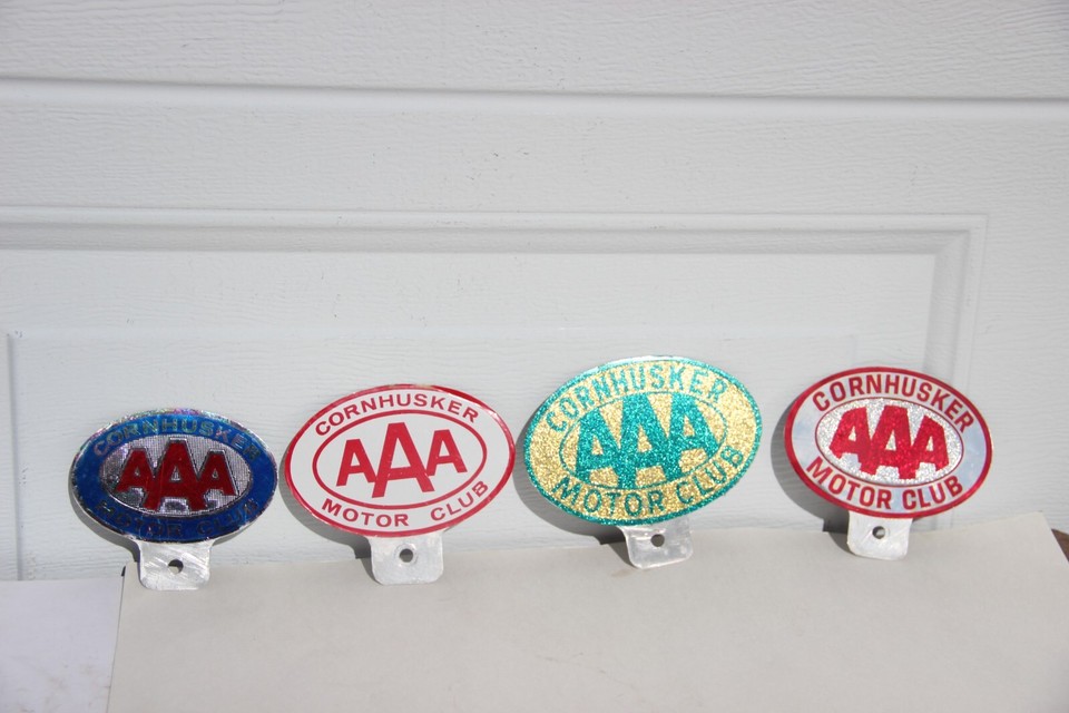 4 Vintage AAA Automobile Club Corn Husker Motor Club Stickers license ...