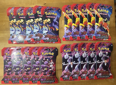 20 x Pokémon TCG: Destined Rivals SLEEVED Booster Packs 🔥 (5 COMPLETE ...