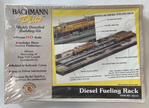 HO Scale Bachmann Diesel Fueling Rack Detailed Building Kit #35112 N.I ...