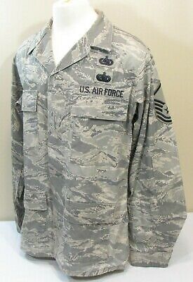 USAF Air Force ABU Tiger Stripe Camouflage Utility Uniform Top MSgt L5 ...
