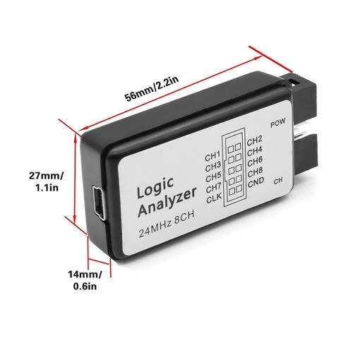 Logic Analyzer Device USB Interface 24MHz Supports For UART For IIC For ...