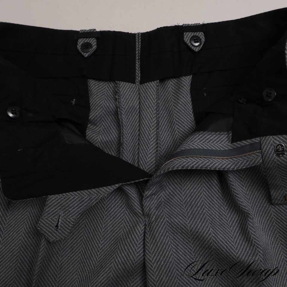 Domenico Spano Saks 5th Ave Steel Grey Blue Wide Herringbone DB 2V PL ...