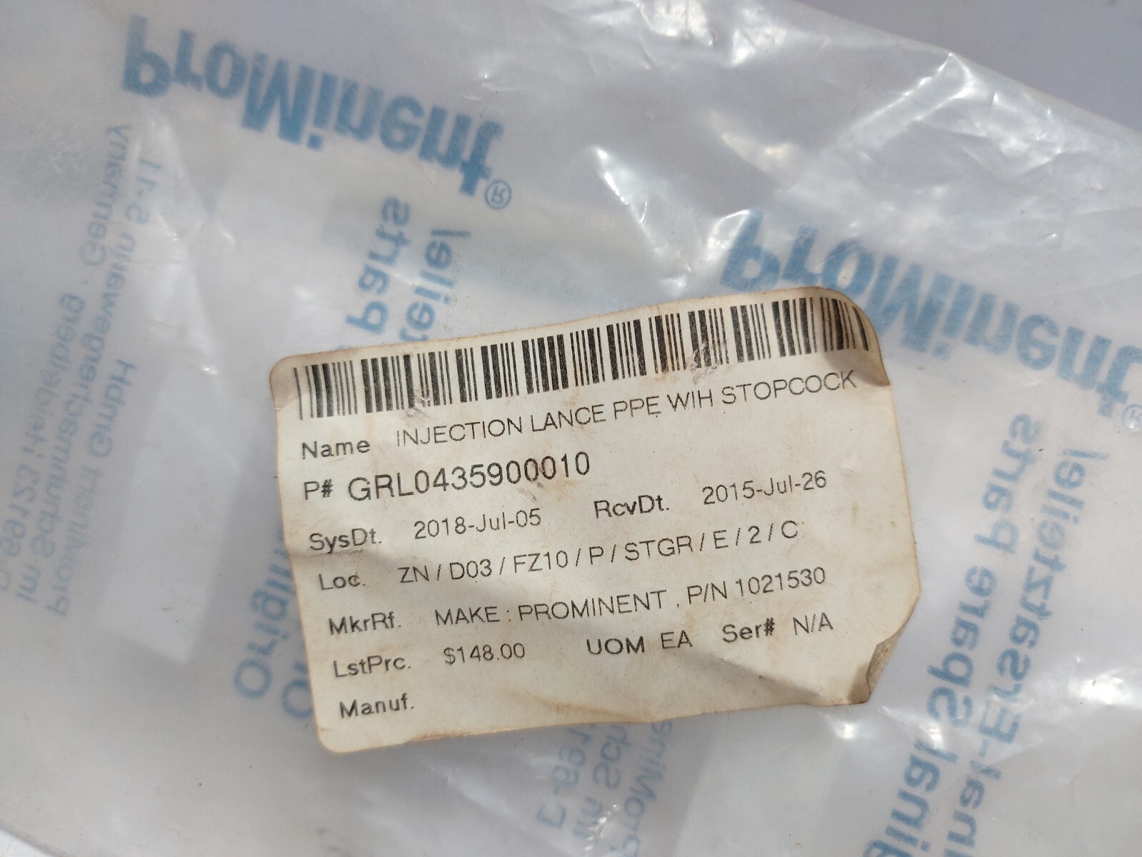ProMinent 10 21 530 Injection Lance PPE 1021530 R1/2PPE | eBay Australia
