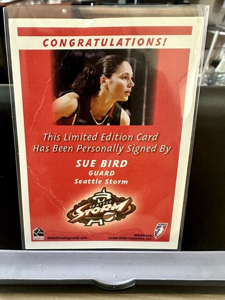 2006 Rittenhouse WNBA Autograph Sue Bird Seattle Storm UCONN Huskies ...