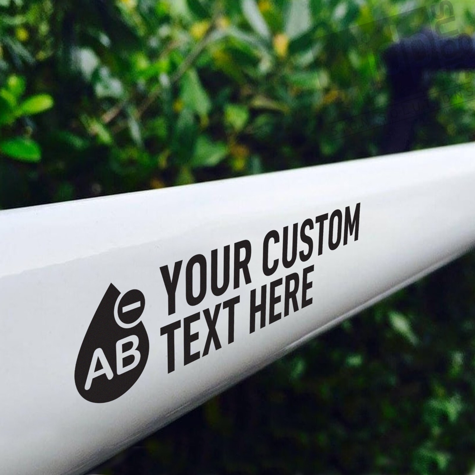 x2 PERSONALISED BLOOD TYPE BIKE FRAME NAME STICKERS VINYL DECAL CYCLE ...