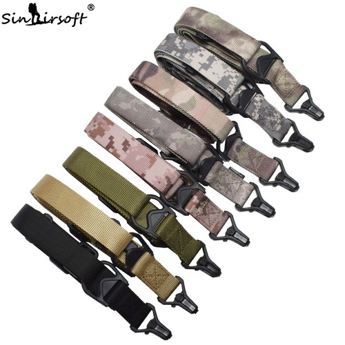 Tactical 2 Point Adjustable Shoulder Strap Gun Sling Rifle Nylon Belt ...