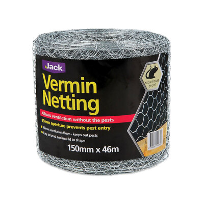 Jack 46m x 150mm 13mm Aperture Vermin Netting | 10431 9312261104313 ...