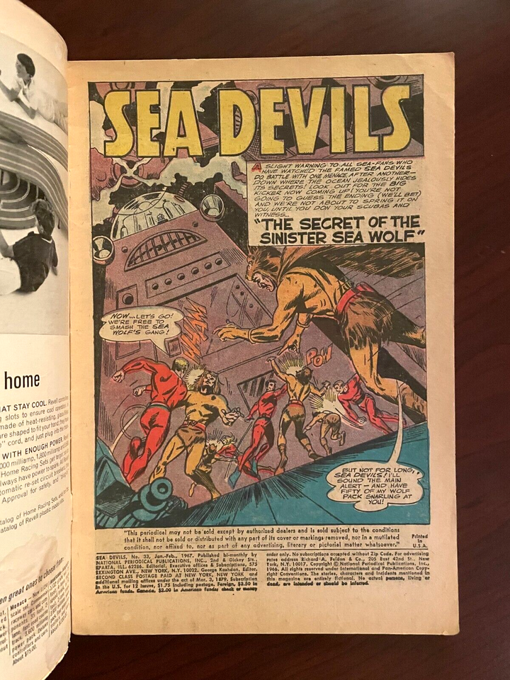 Sea Devils #33 (DC Comics 1967) Silver Age Henry Boltinoff Sea Wolf 4.0 ...