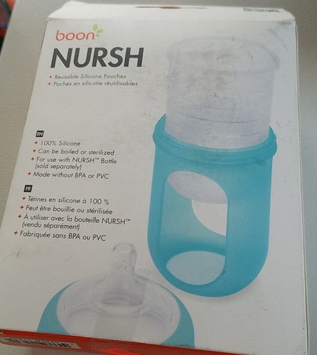 Boon Nursh Nurse Reusable Silicone Pouches 3 Baby 8 ozs Bottle BRAND ...