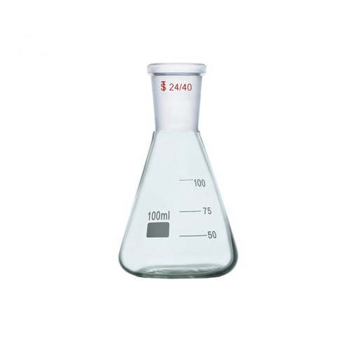 24/40 Glass Erlenmeyer Flask Conical Bottle Lab Chemistry Reaction ...
