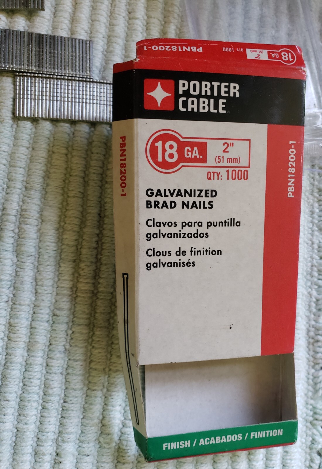 Porter-Cable PBN18200-1 18 Gauge 2” Galvanized Brad Nails | eBay