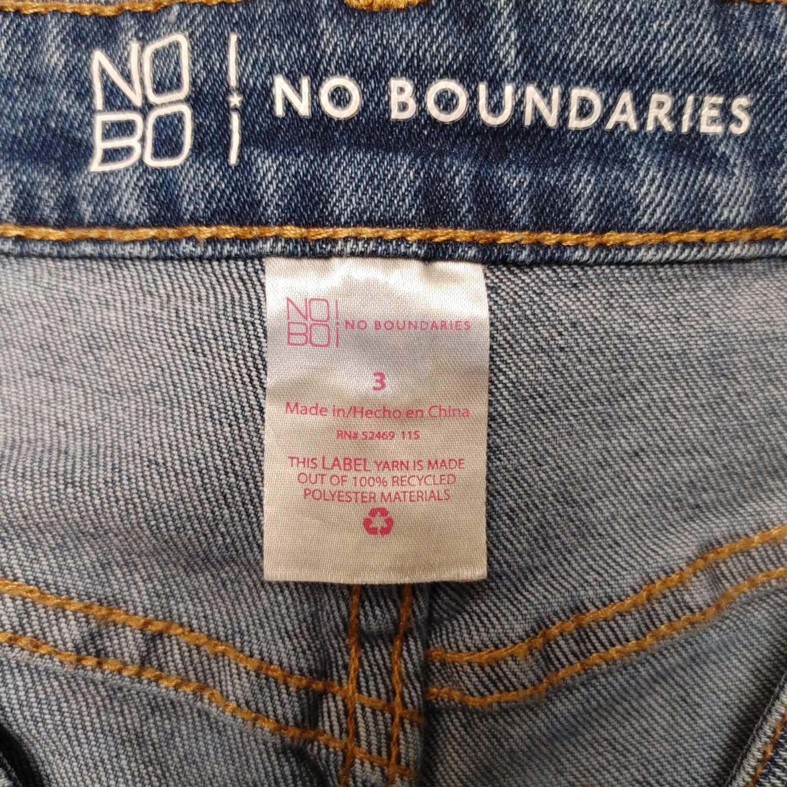 No Boundaries | NO BO Women's Patchwork Blue Denim Je… - Gem