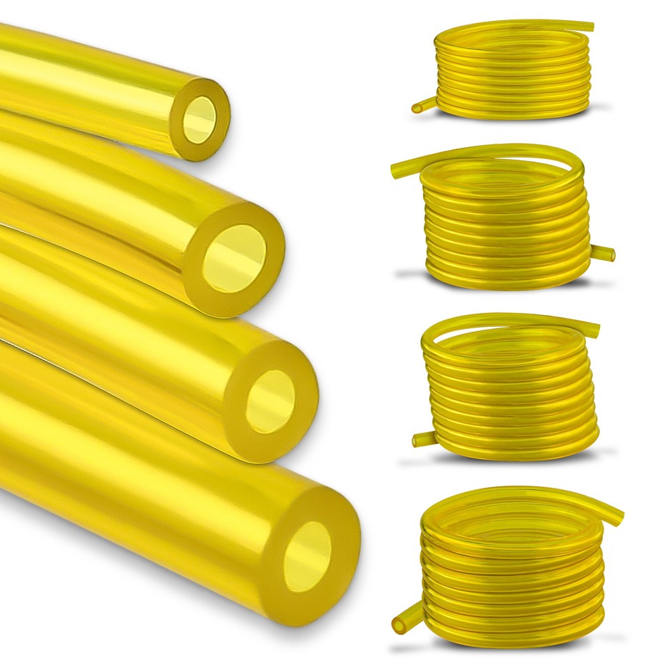 4 Sizes Gas Fuel Line Hose Yellow 32Ft Fuel Tube for 2 Cycle Small ...