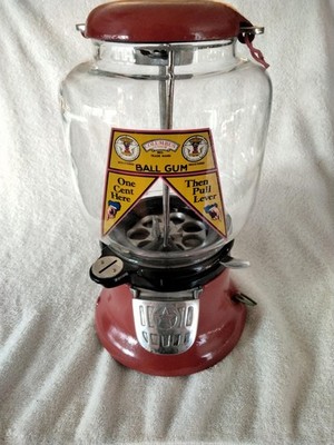 1946 VINTAGE PENNY COLUMBUS MODEL 46 GUMBALL VENDING MACHINE COIN OP | eBay