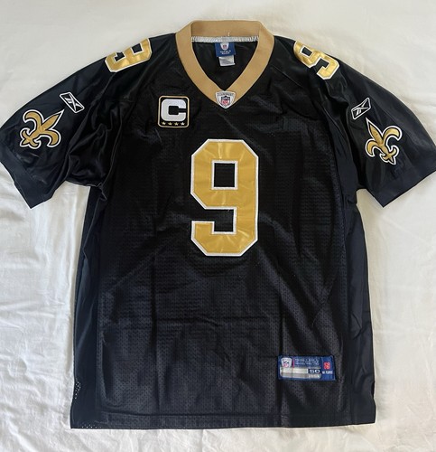 NFL On Field Reebok Saints Drew Brees Jersey #9 Black | eBay