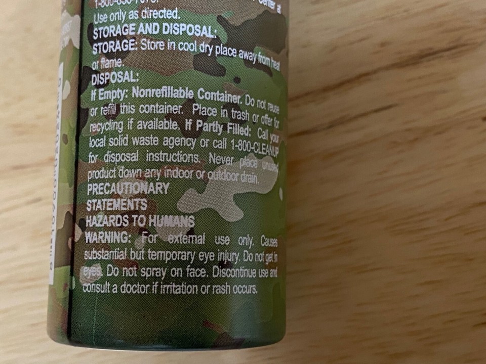 MILITARY BULLSEYE BUG INSECT MOSQUITO SPRAY REPELLENT PROTECTION DEET ...