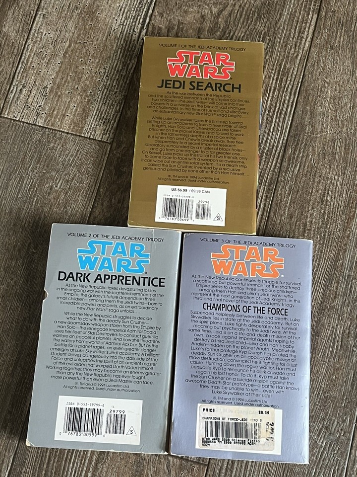 Star Wars The Jedi Academy Trilogy-Jedi Search Dark Apprentice ...