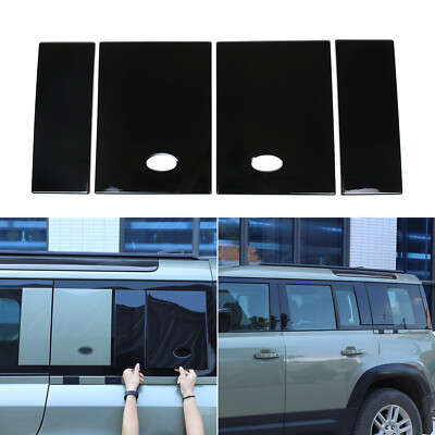 Glossy Black Rear Side Window Cover Panel Trim For LAND ROVER DEFENDER ...
