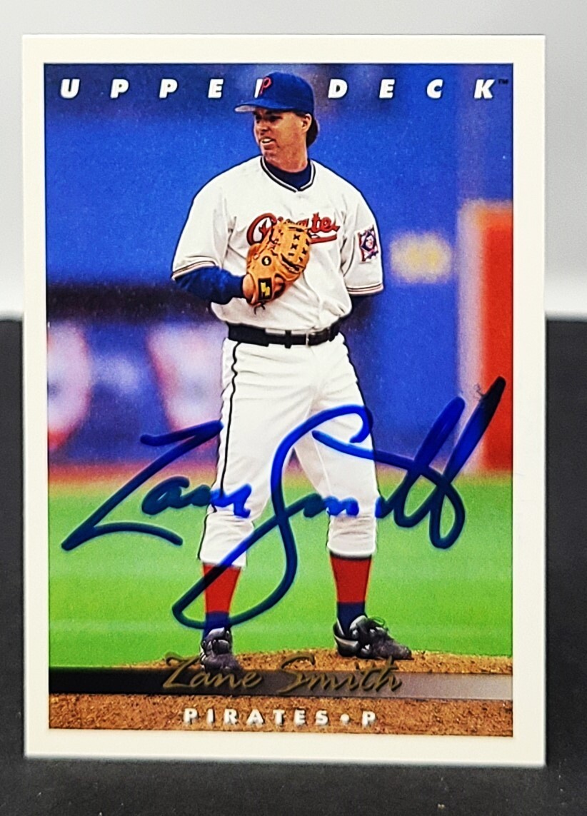 ZANE SMITH Signed 1993 Upper Deck Baseball Card #349 Pittsburgh Pirates ...