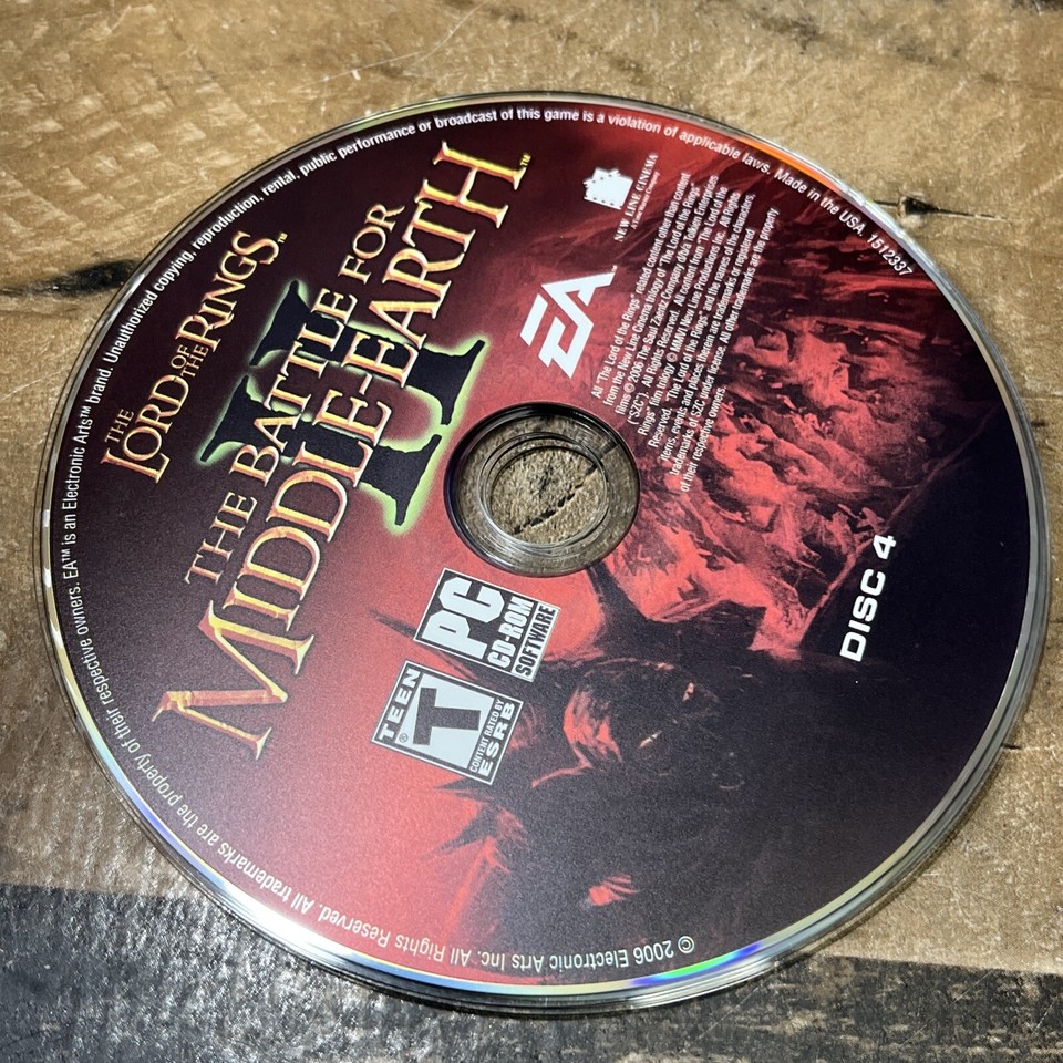 Lord of the Rings The Battle for Middle Earth 2 II PC CD 6 Discs Key ...