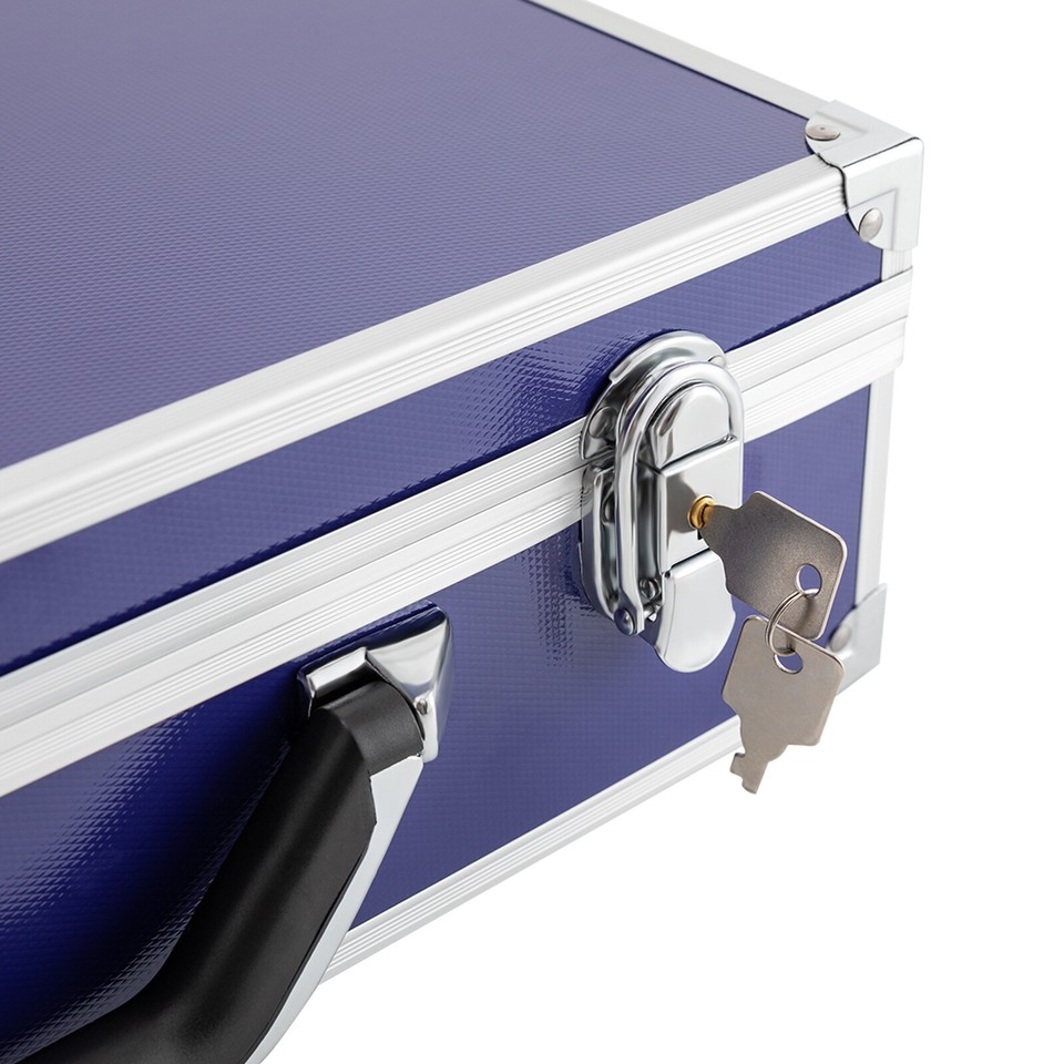 100 Graded Certified Coin Slab Aluminum Blue Storage Travel Box ...