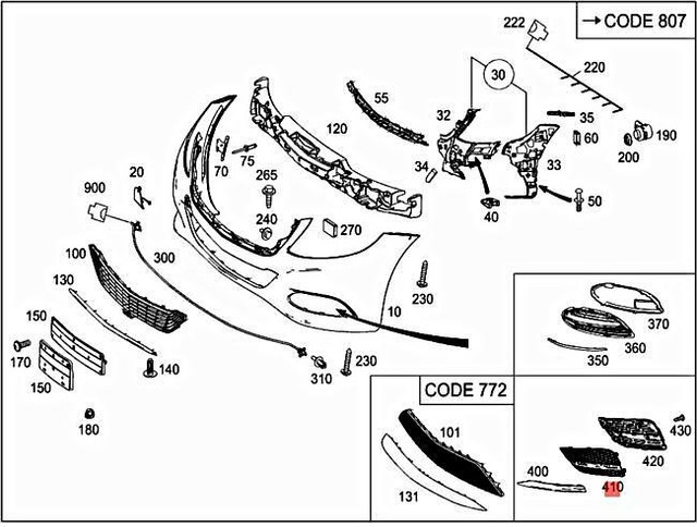Mercedes-Benz 2228850253 Genuine OEM Side Cover for sale online | eBay