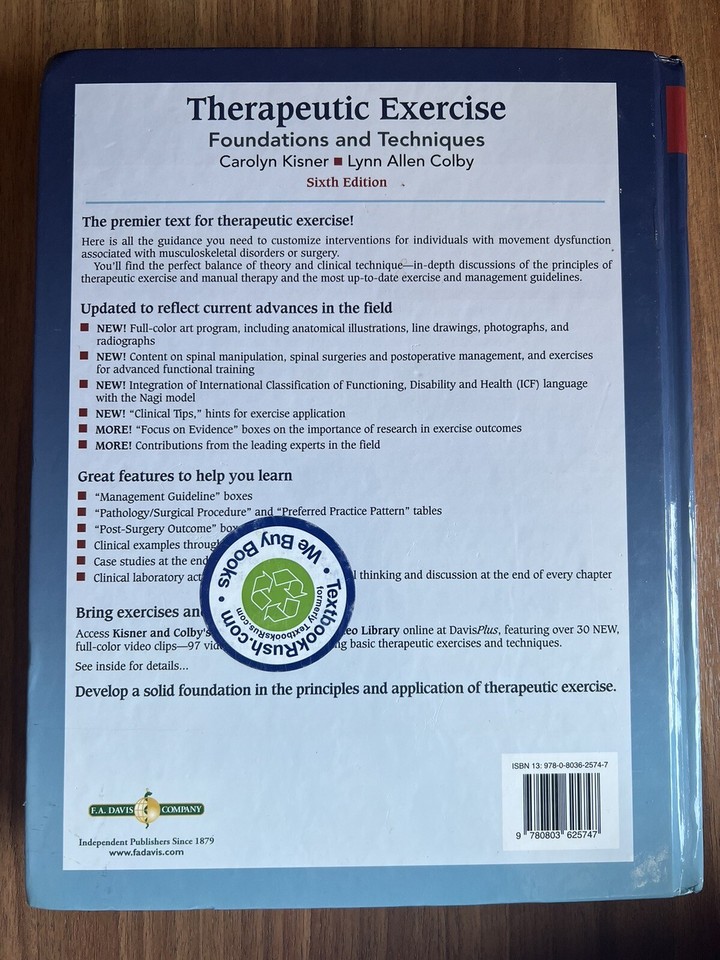 Therapeutic Exercise: Foundations and Techniques, 6th Edition - VERY ...